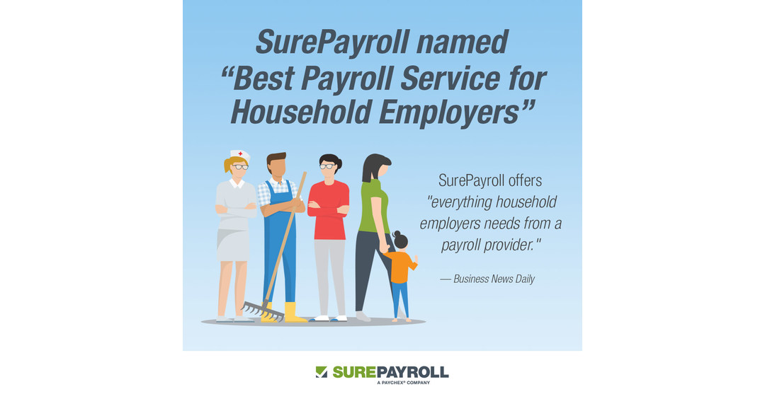 SurePayroll Named Best Payroll Service for Household Employers