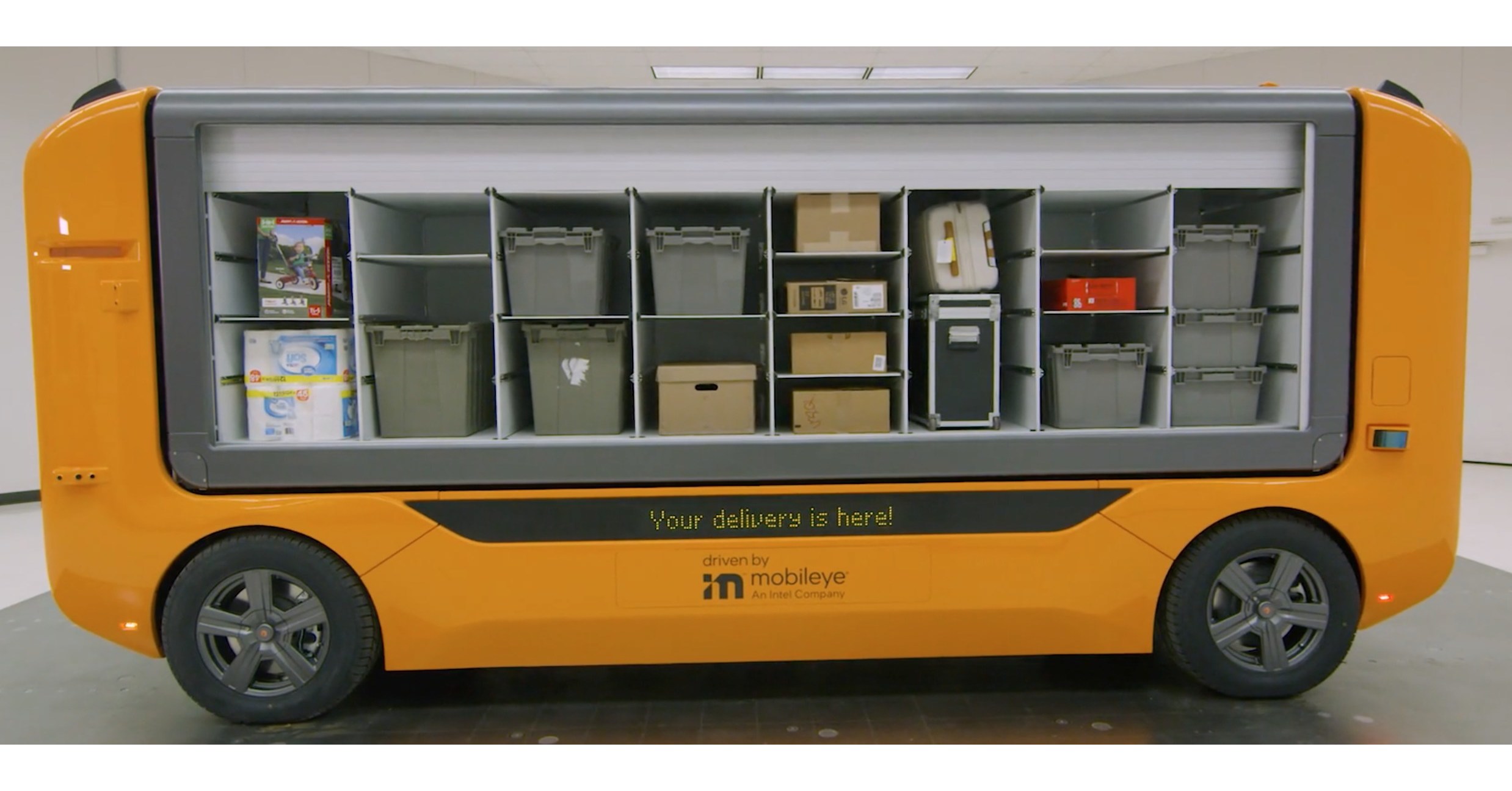 Udelv Unveils Autonomous Cab-Less Transporter, driven by Mobileye ...