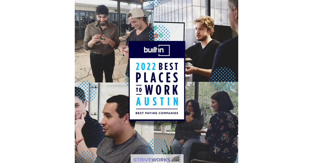 Striveworks Honored with Two Built In 2022 Best Places To Work Awards