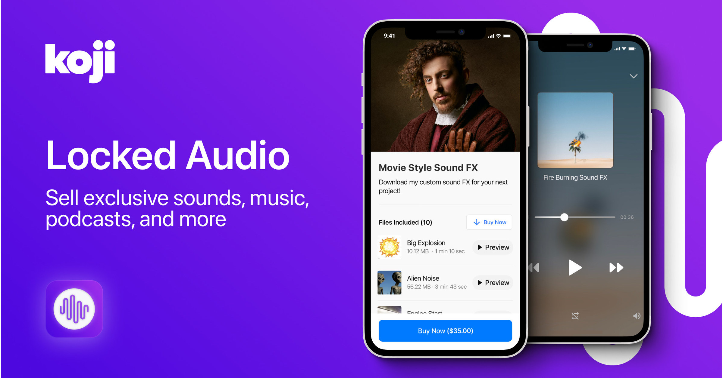 Creator Economy Platform Koji Announces "Locked Audio" App