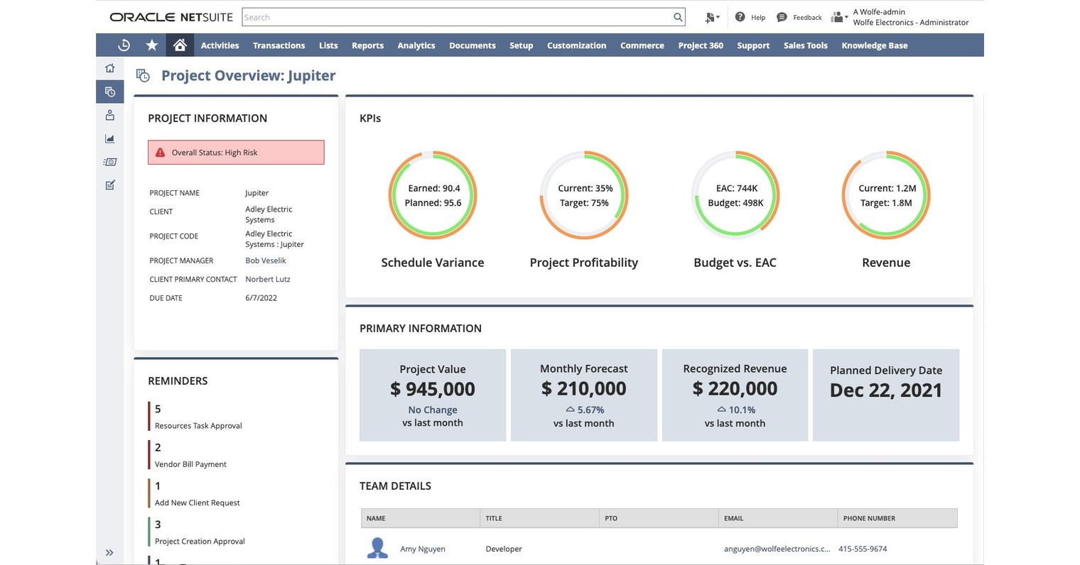 NetSuite Project 360 Empowers Project Managers to Deliver Projects on ...