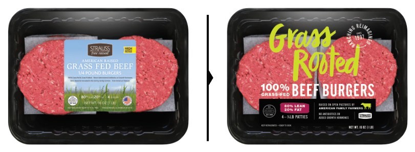 STRAUSS BRANDS LAUNCHES NEW LOOK AND 100% GRASS-FED BEEF BRAND