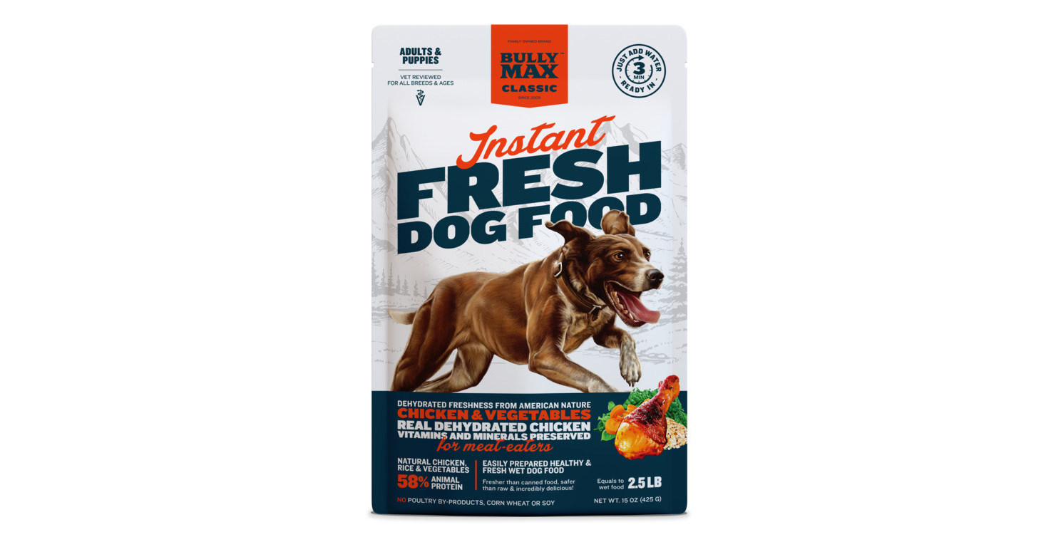 BULLY MAX LAUNCHES INSTANT FRESH DOG FOOD AS PART OF NEW CLASSIC SERIES