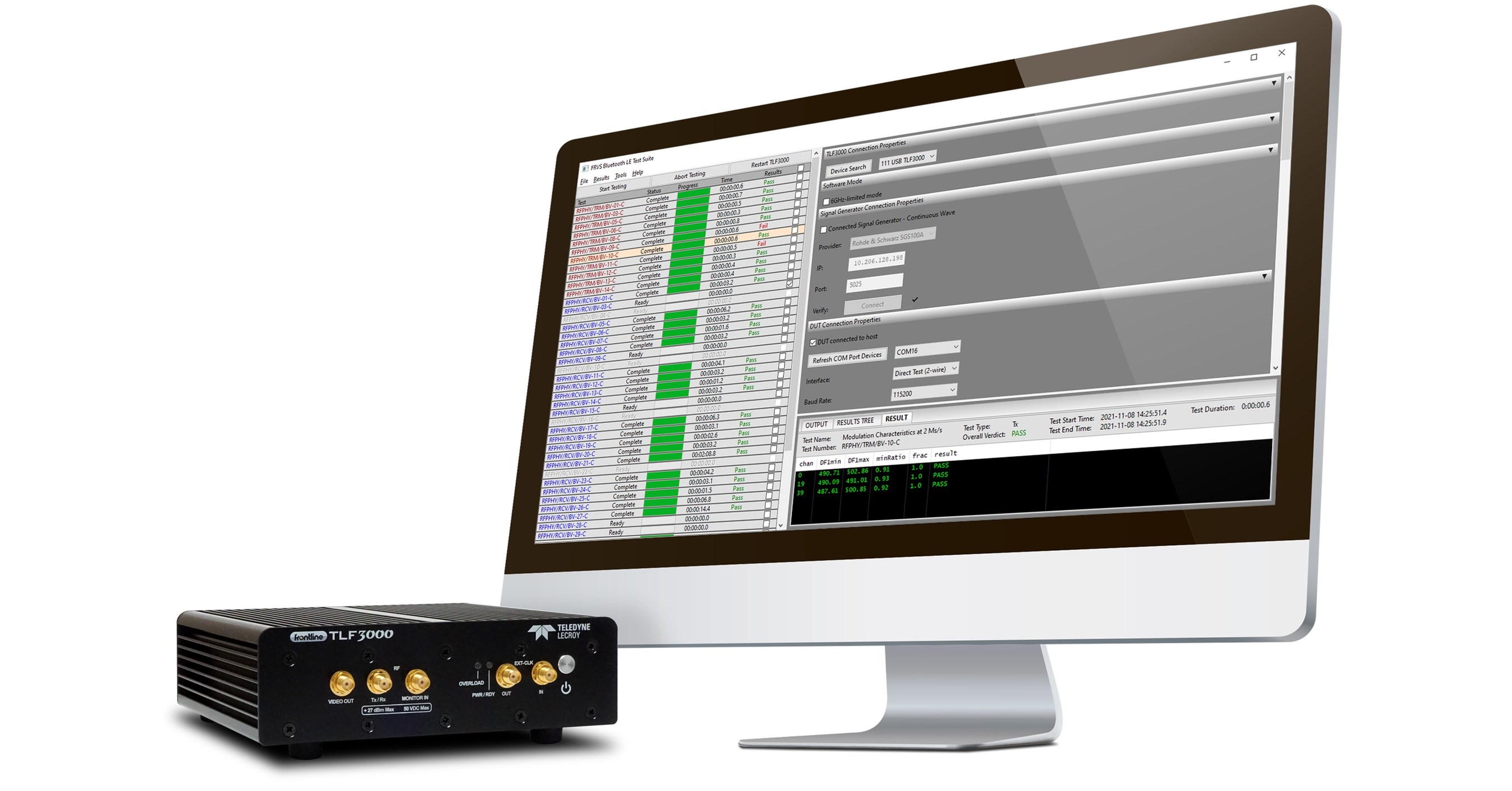 Bluetooth® SIG Approves Teledyne LeCroy's FRVS™ RF Test System