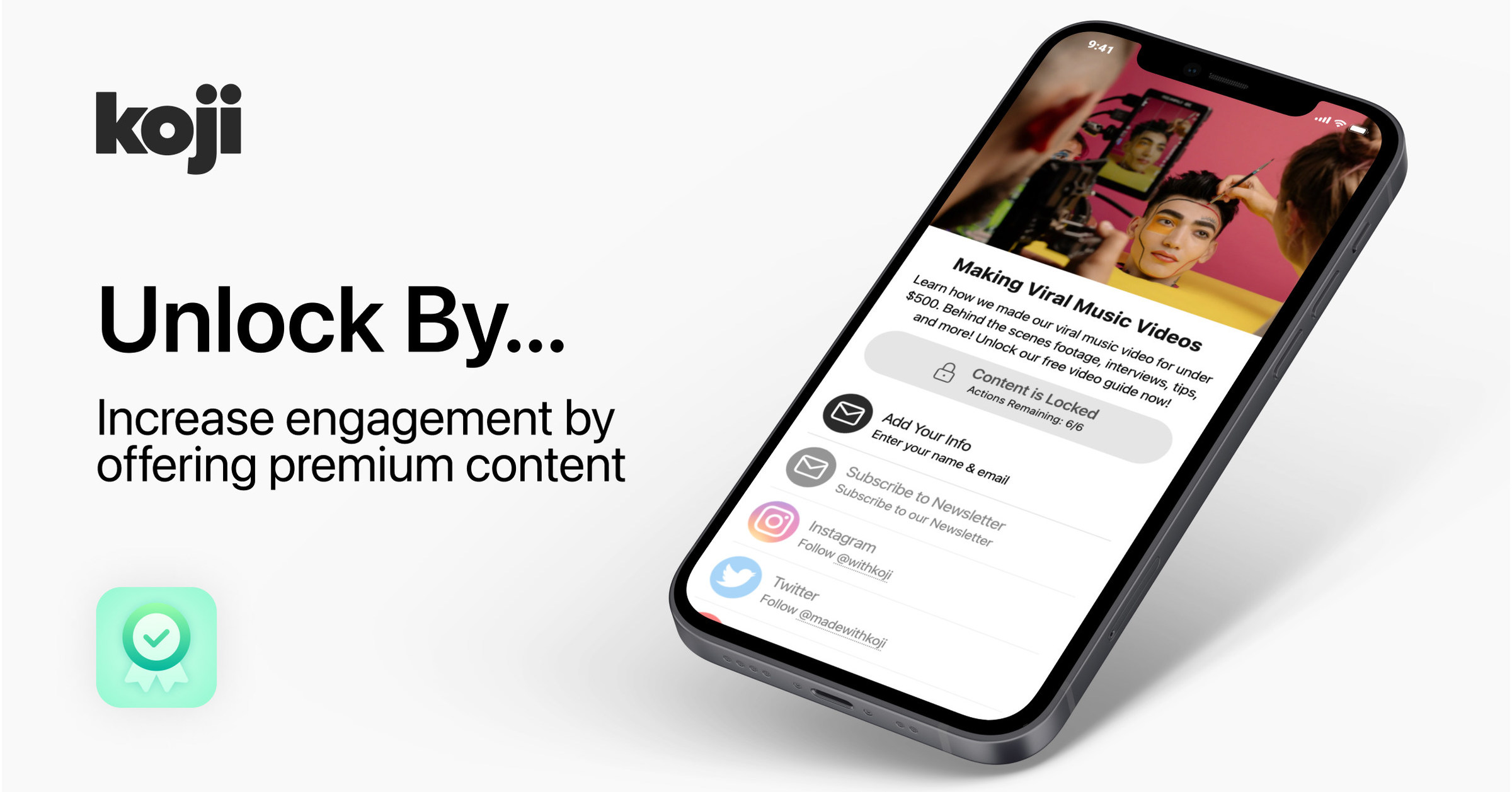 Creator Economy Platform Koji Announces "Unlock By..." App