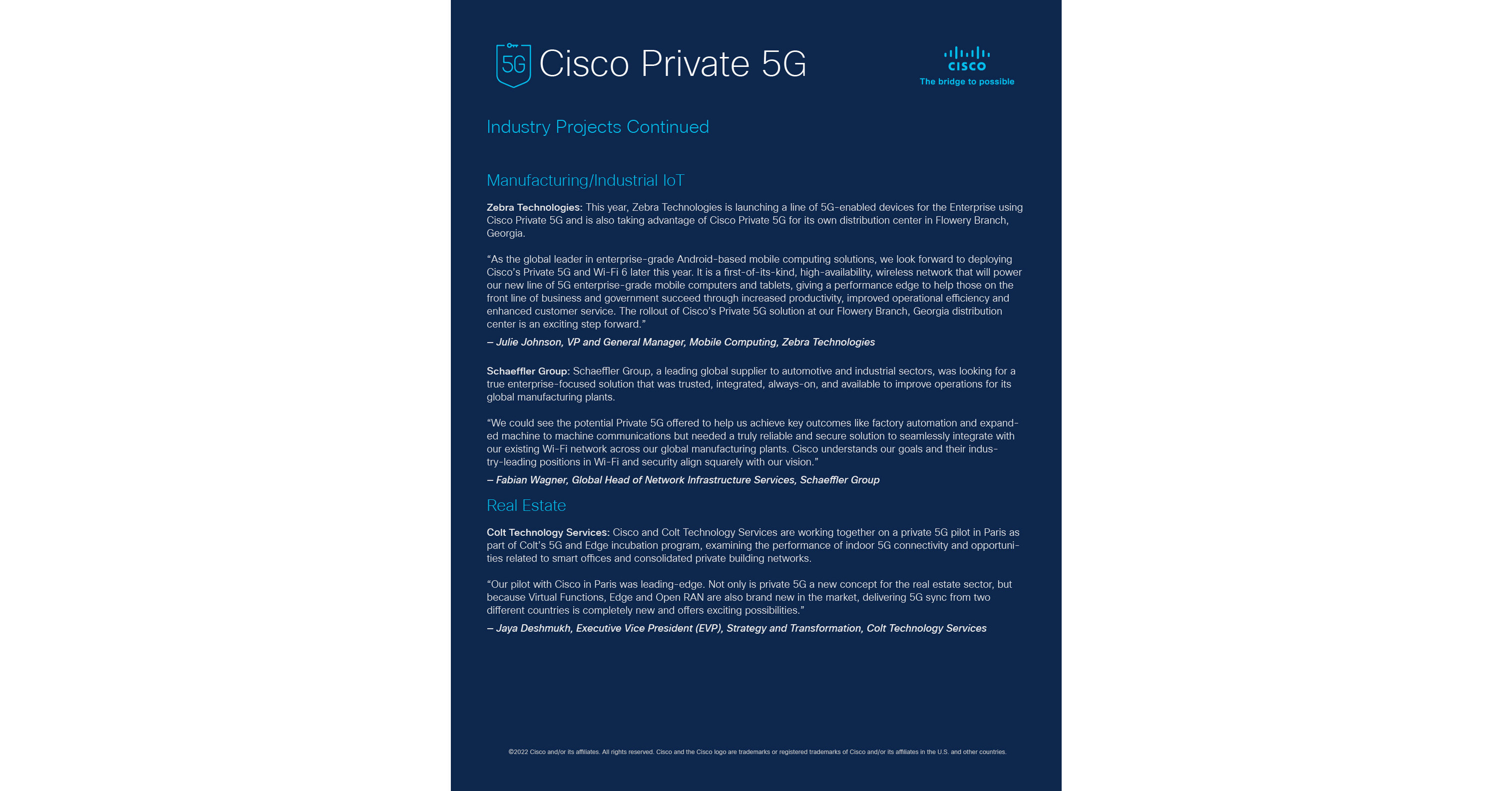 Cisco Brings the Promise of Private 5G to Enterprises, Together with ...