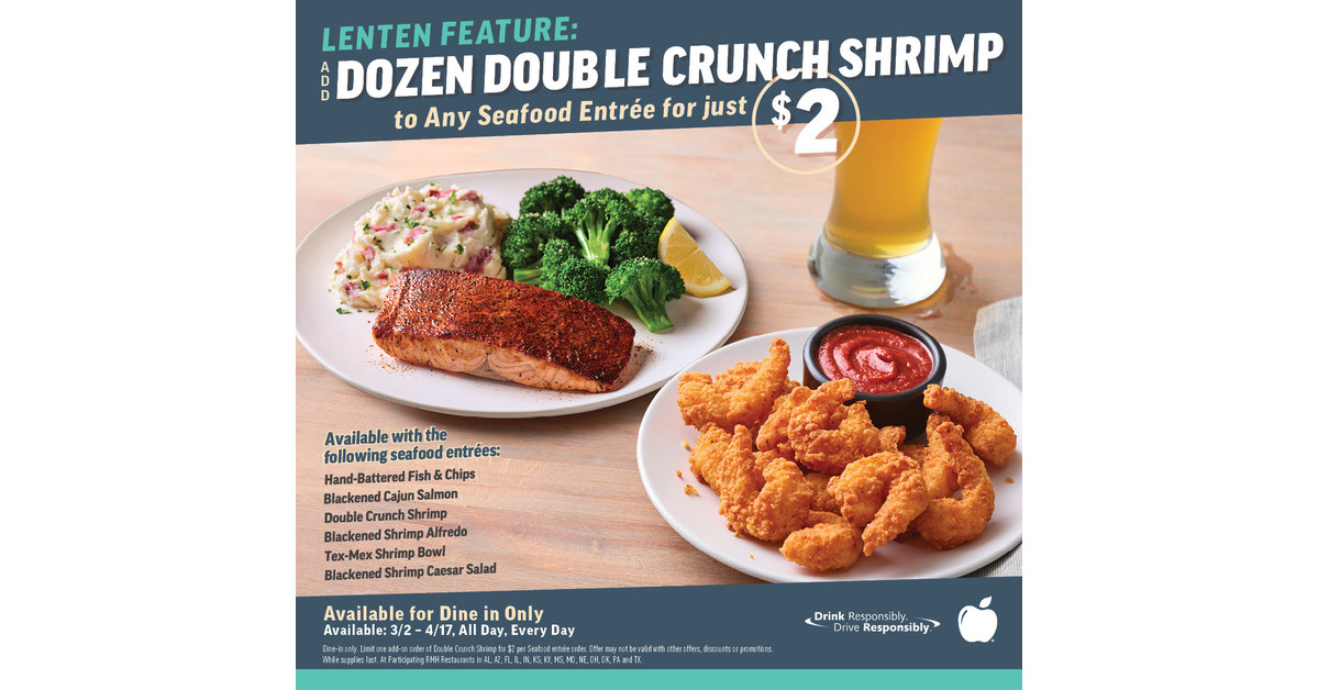 Seas the Day with Dozen Double Crunch Shrimp added to any Seafood ...