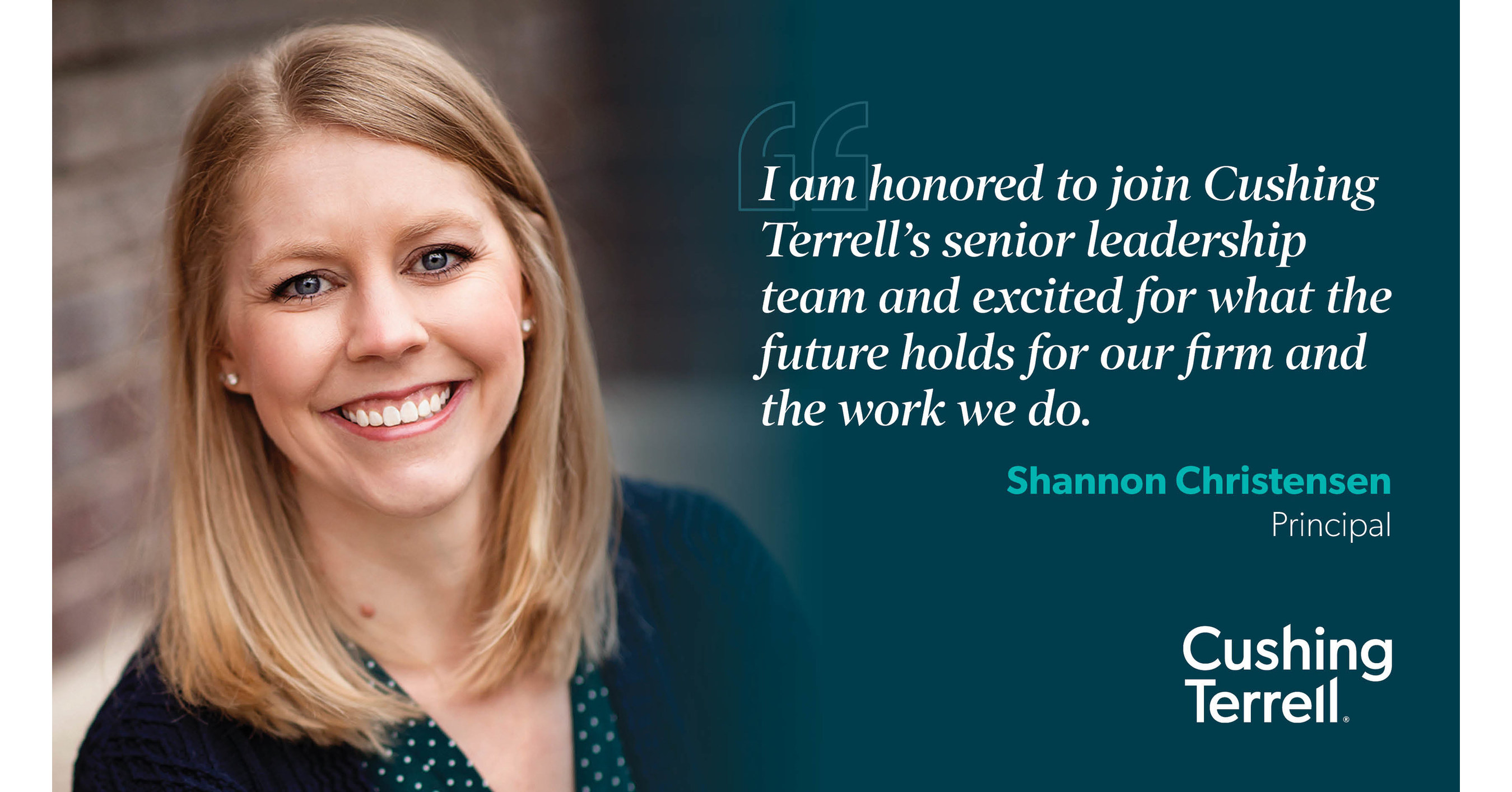 Cushing Terrell Names Shannon Christensen, AIA, LEED BD+C Principal and ...