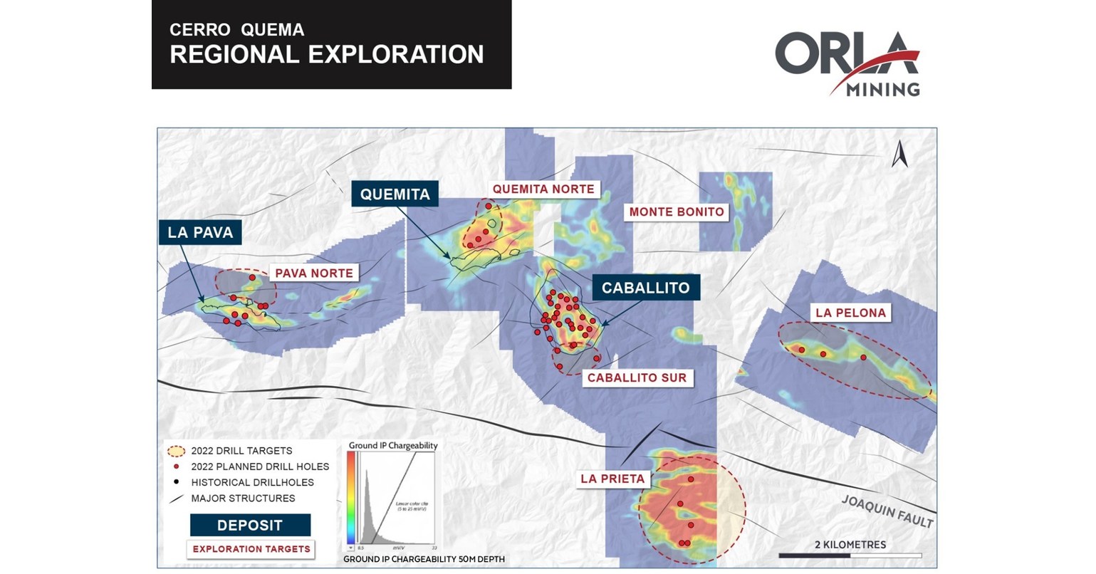 ORLA MINING COMMENCES NEAR MINE AND REGIONAL EXPLORATION PROGRAMS AT CAMINO ROJO AND CERRO QUEMA