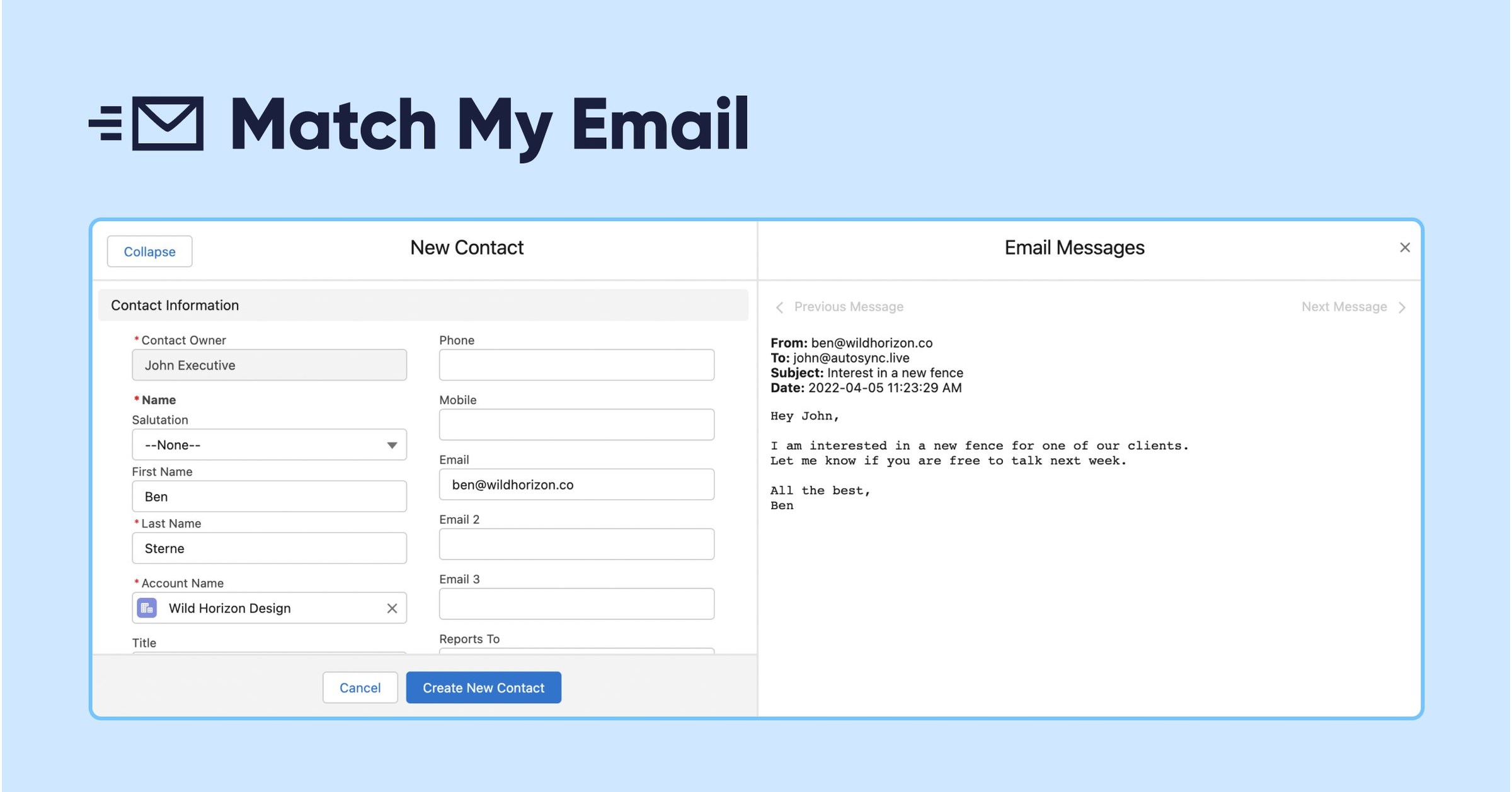 Match My Email Introduces the Email Sync Assistant
