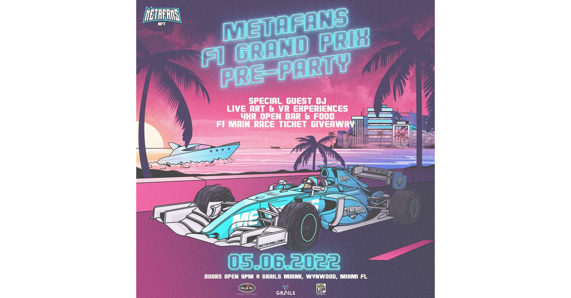 MetaFans NFT Project is Hosting a Big Race Pre-Party, Friday, May 6