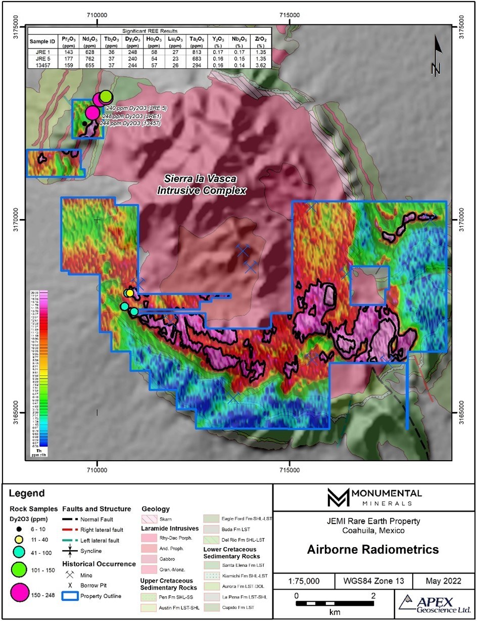 Monumental Minerals Airborne Geophysical Survey Defines 8 km ...