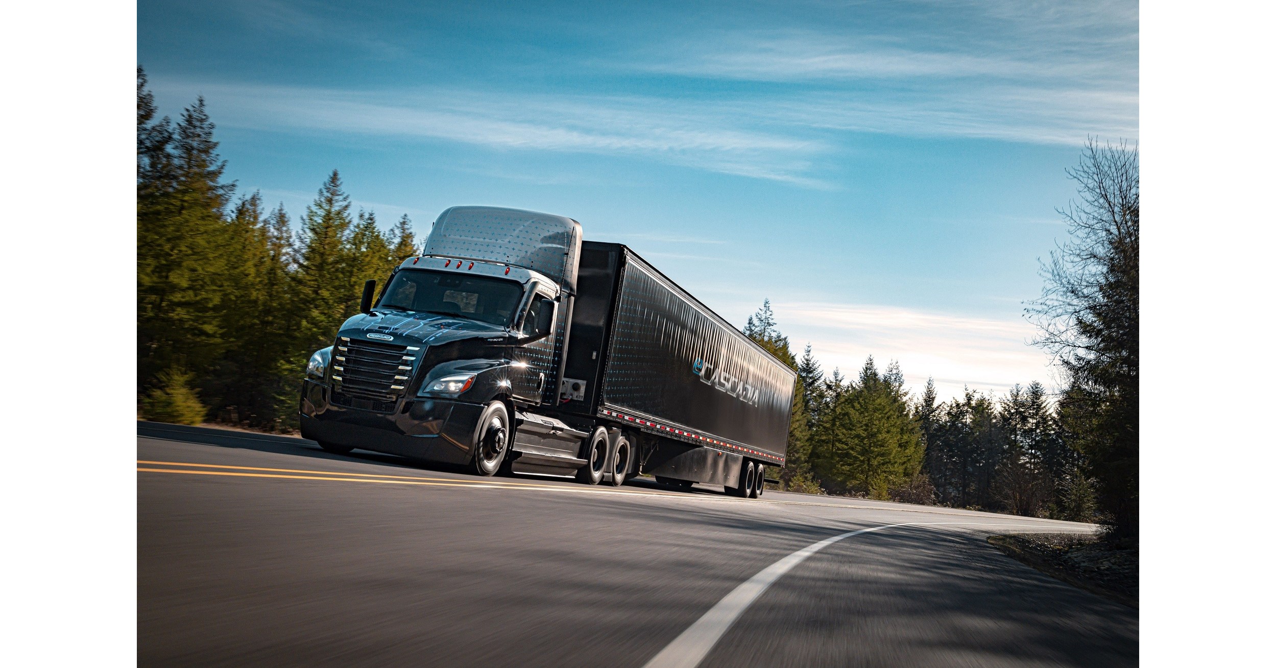 World premiere of the new battery electric Freightliner eCascadia