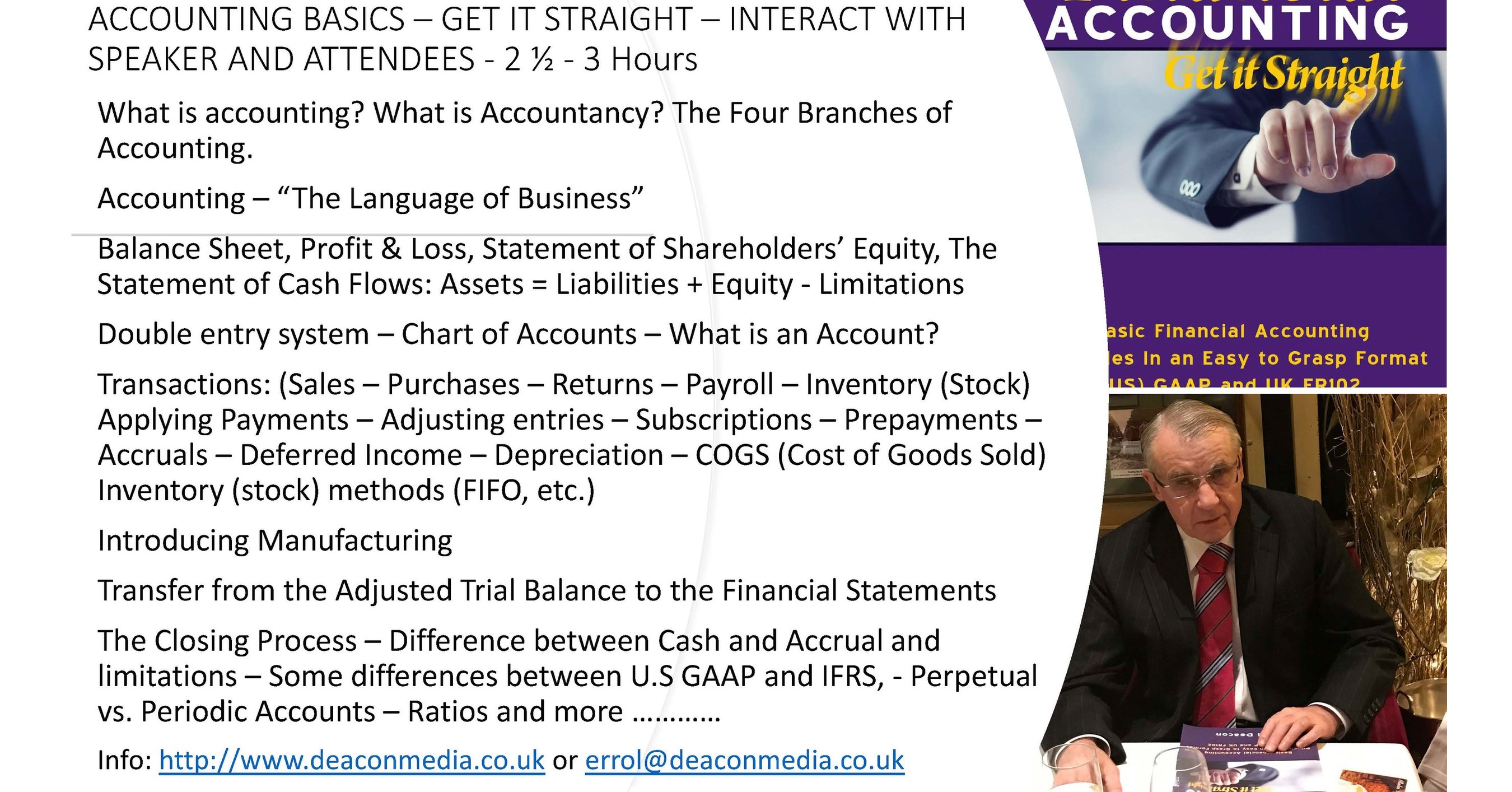 Deacon Media Is Pleased to Announce a New On-Line Seminar on Accounting ...