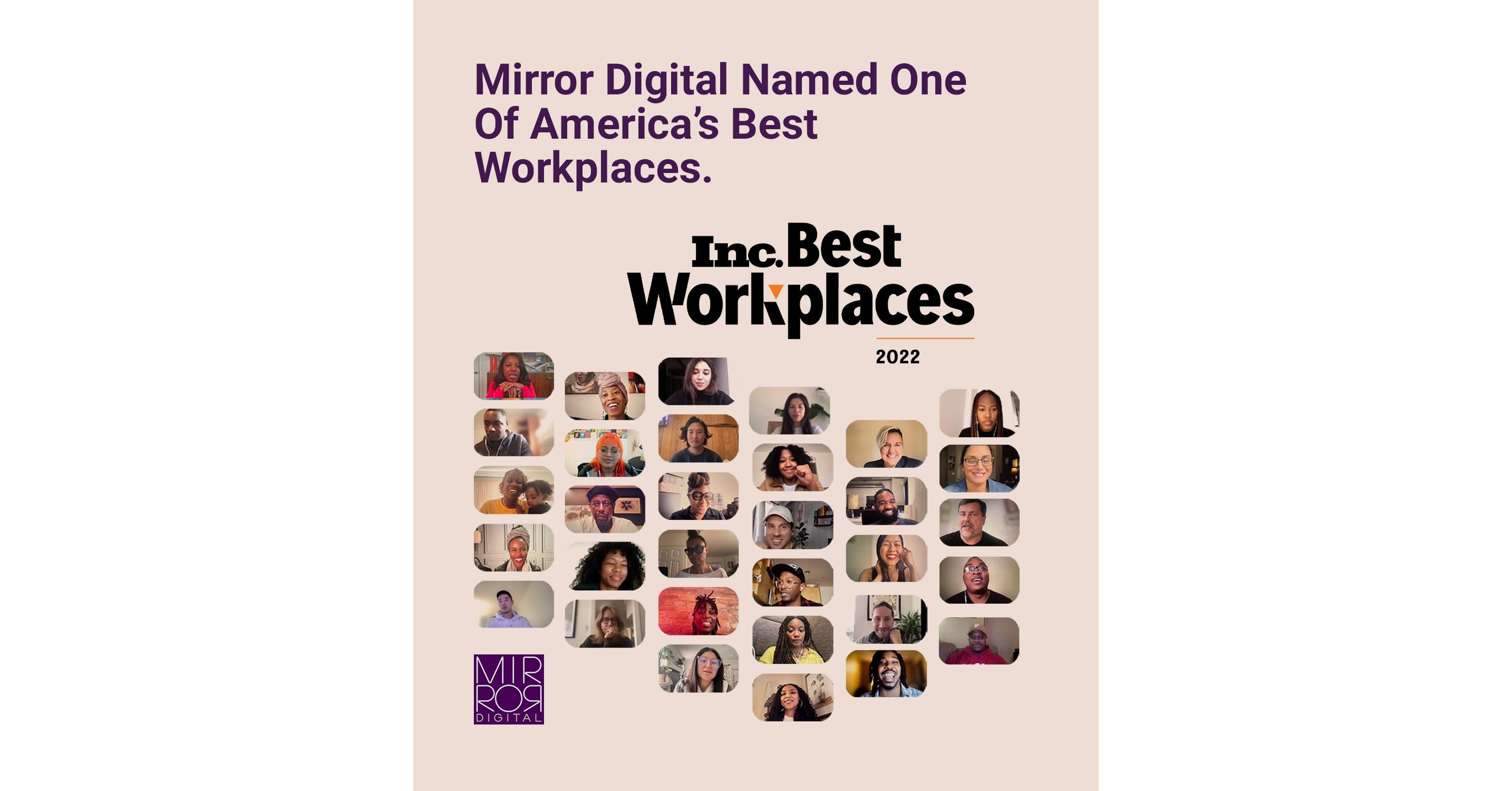 Mirror Digital Named One of Inc.'s Best Workplaces in America for 2022