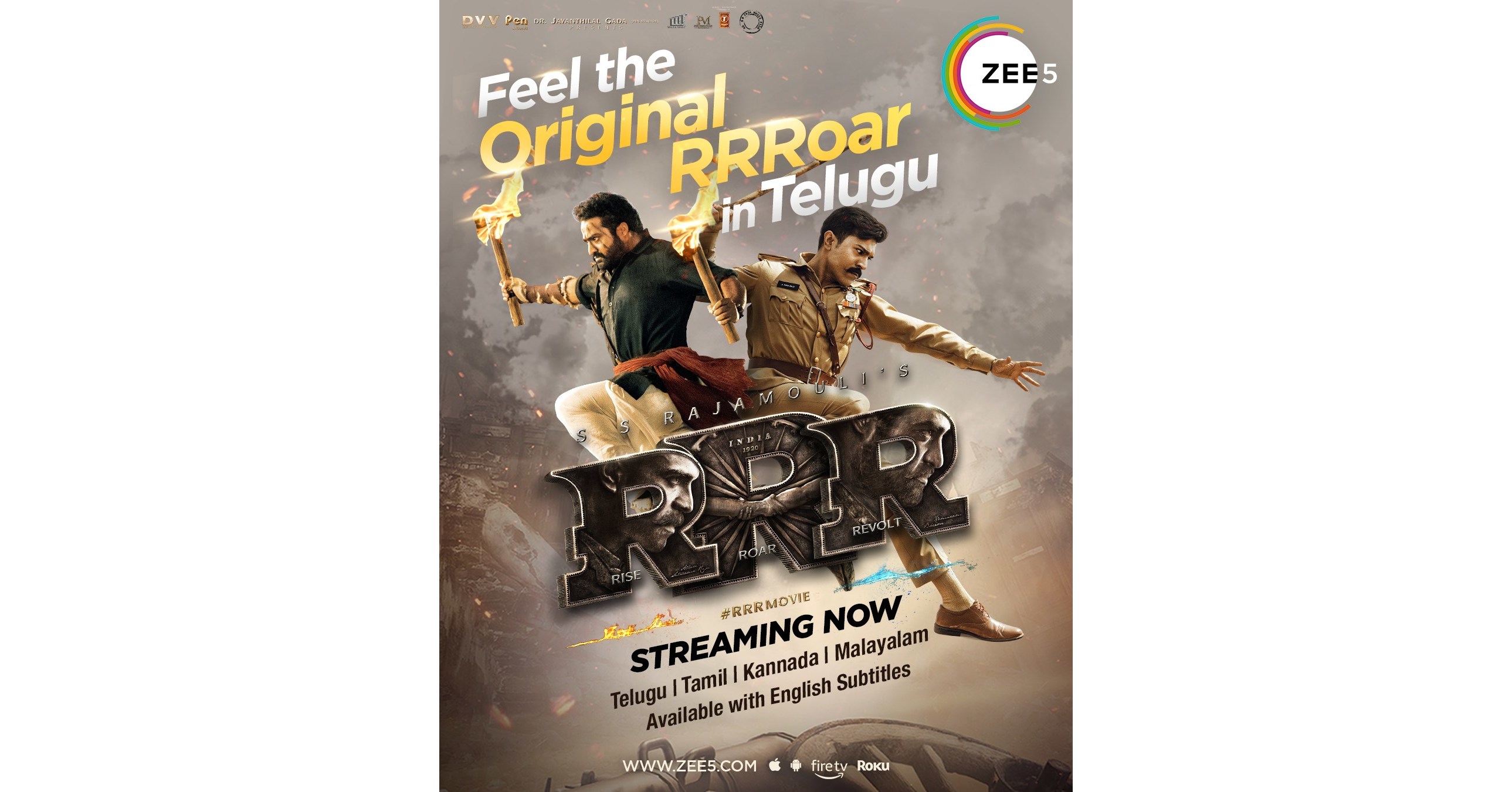 ZEE5 Global brings to audiences the RRRoar of S.S. Rajamouli's Super ...