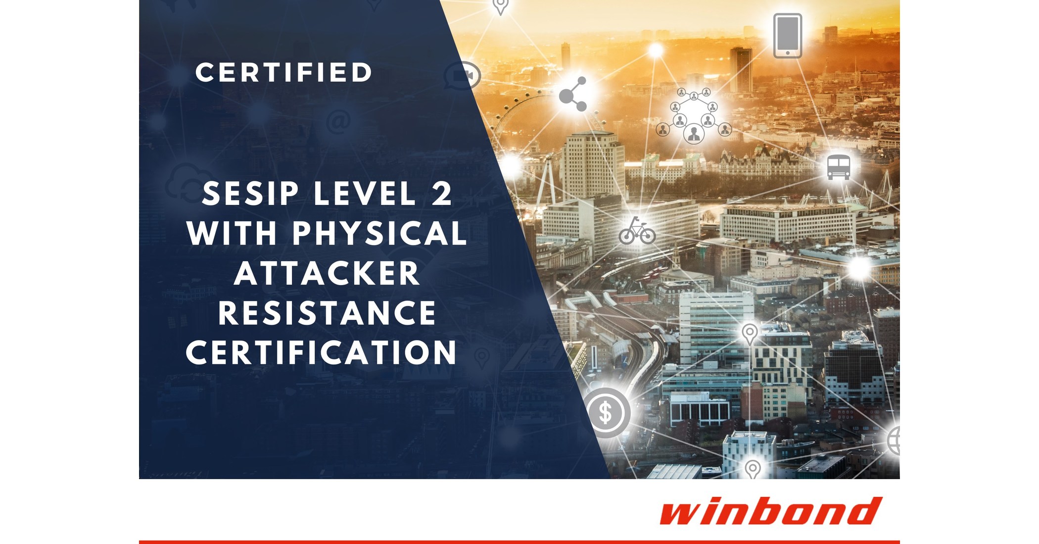 Winbond TrustME® W77Q Secure Flash Obtains SESIP Level 2 with Physical ...