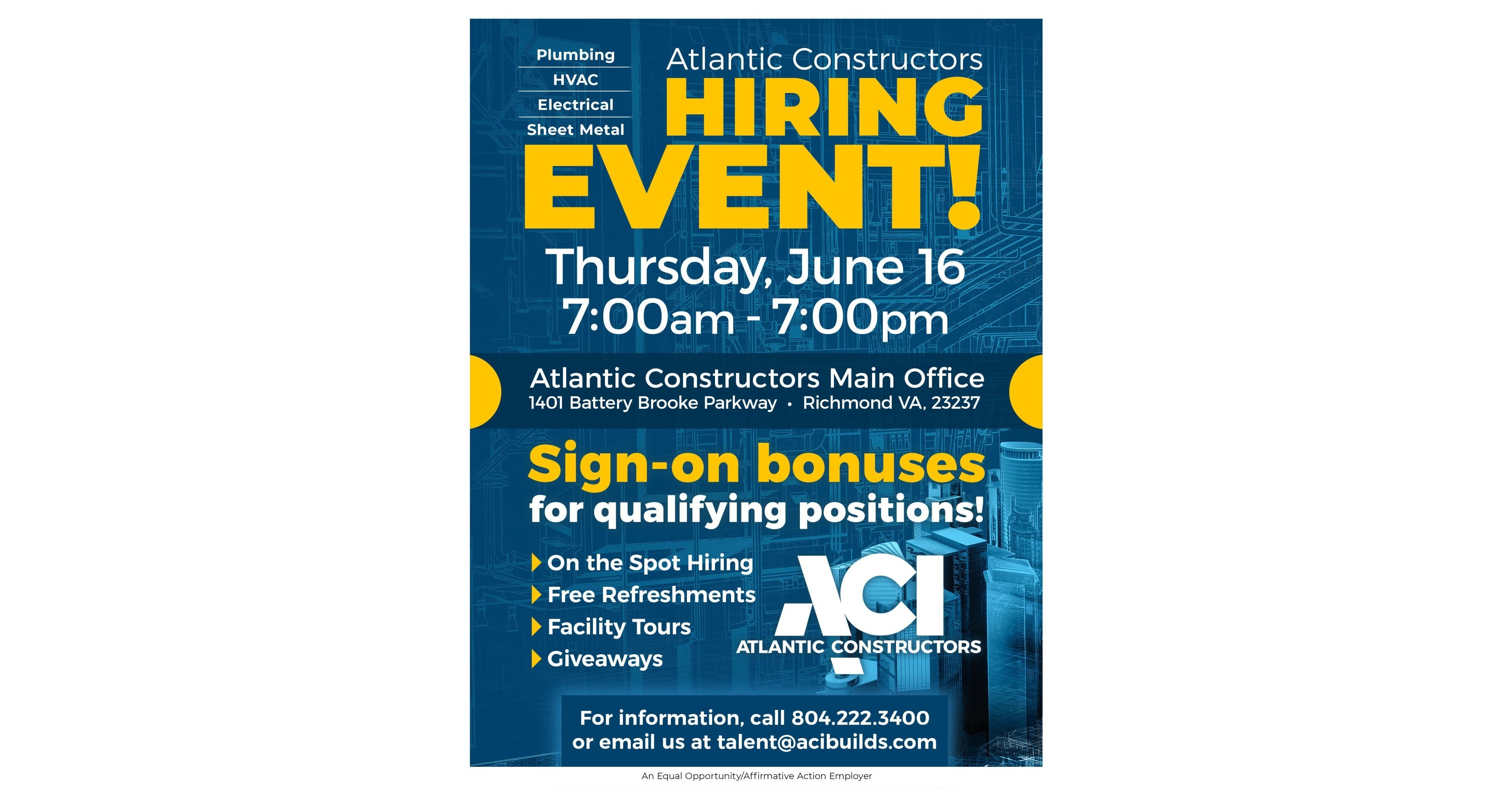 Atlantic Constructors All-Day Hiring Event
