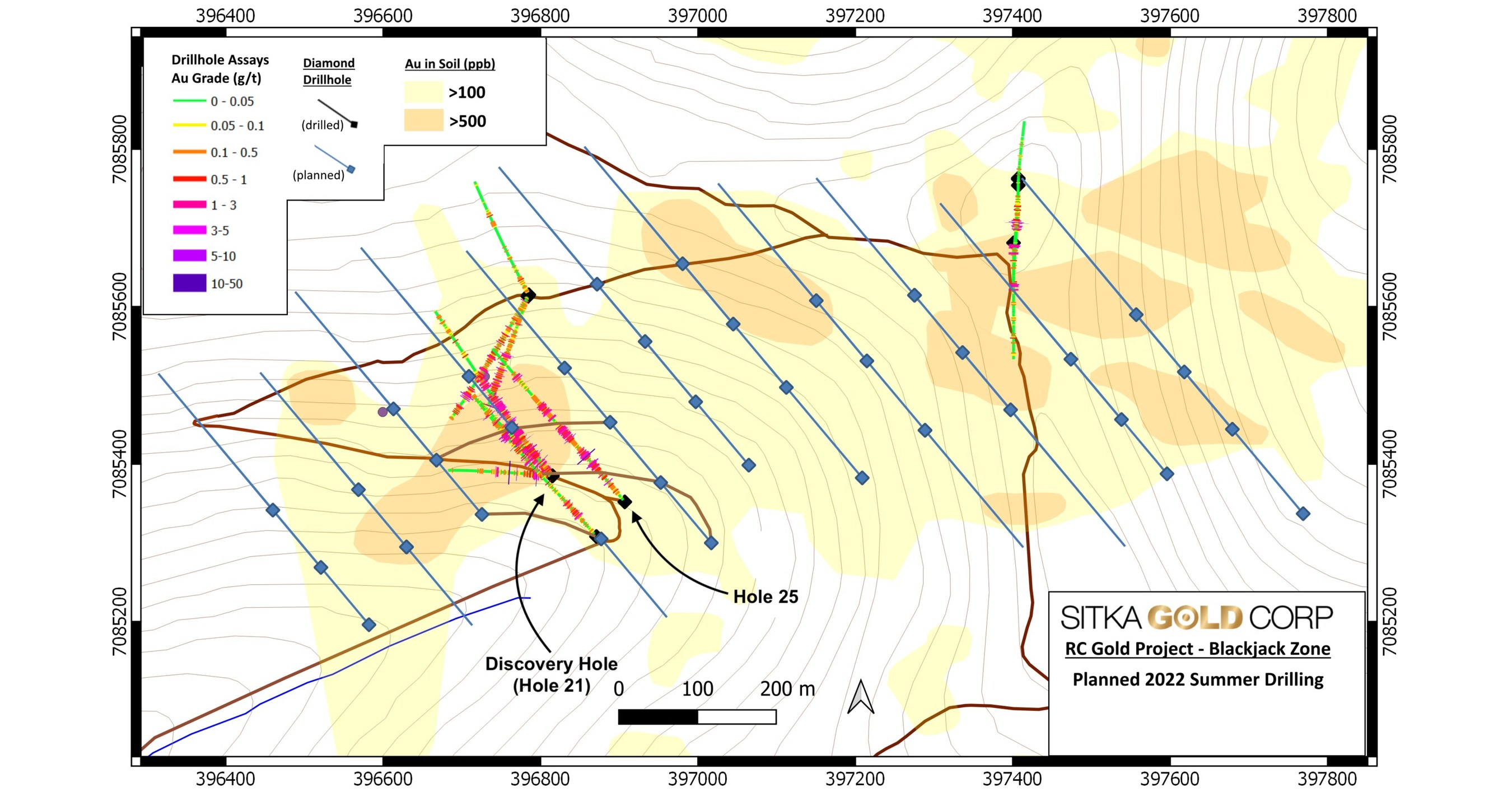 Sitka Intercepts 349.0 Metres of 0.71 g/t Gold From Near Surface, Including 221.0 Metres of 1.01 ...