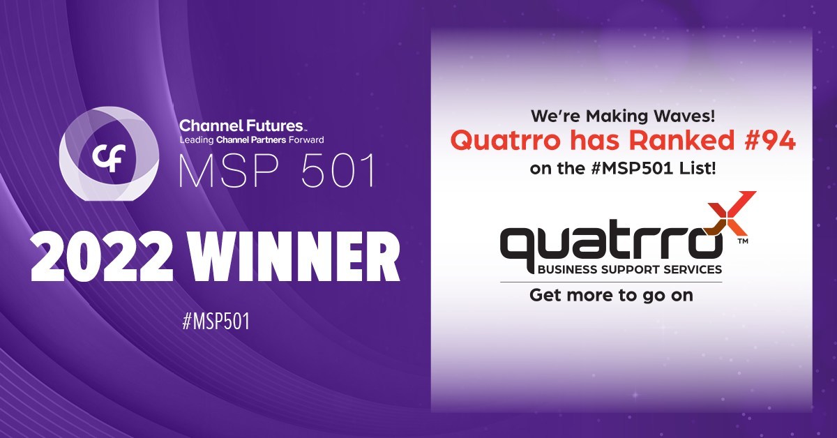 Quatrro Business Support Services Ranked on Channel Futures 2022 MSP ...