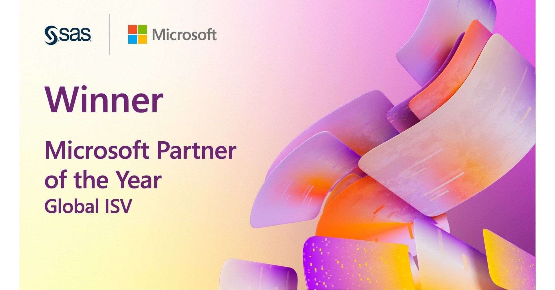 SAS recognized as the winner of 2022 Microsoft Global Independent ...