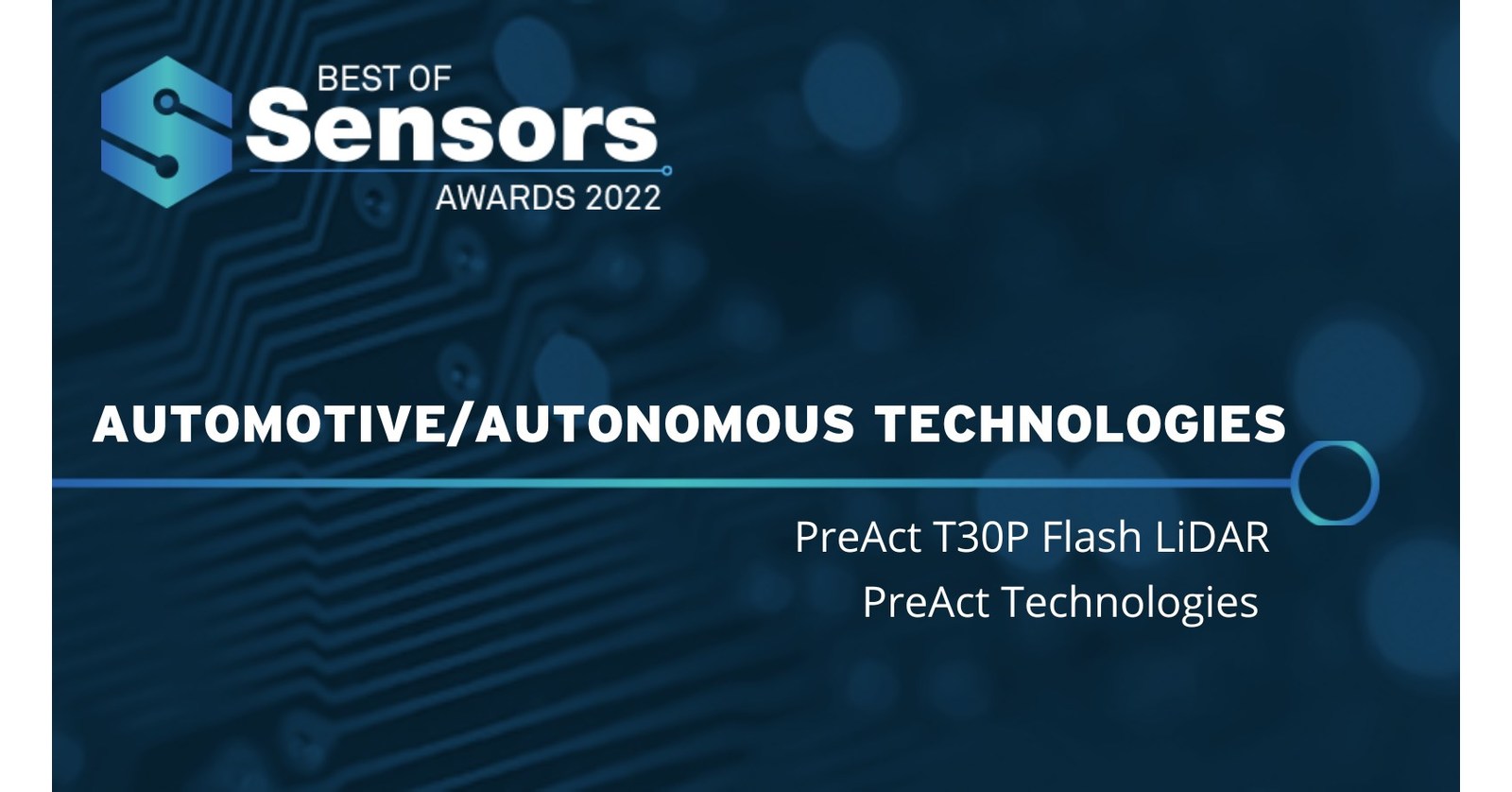 PreAct Technology's T30P Flash LiDAR Named 2022 Most Innovative Product ...