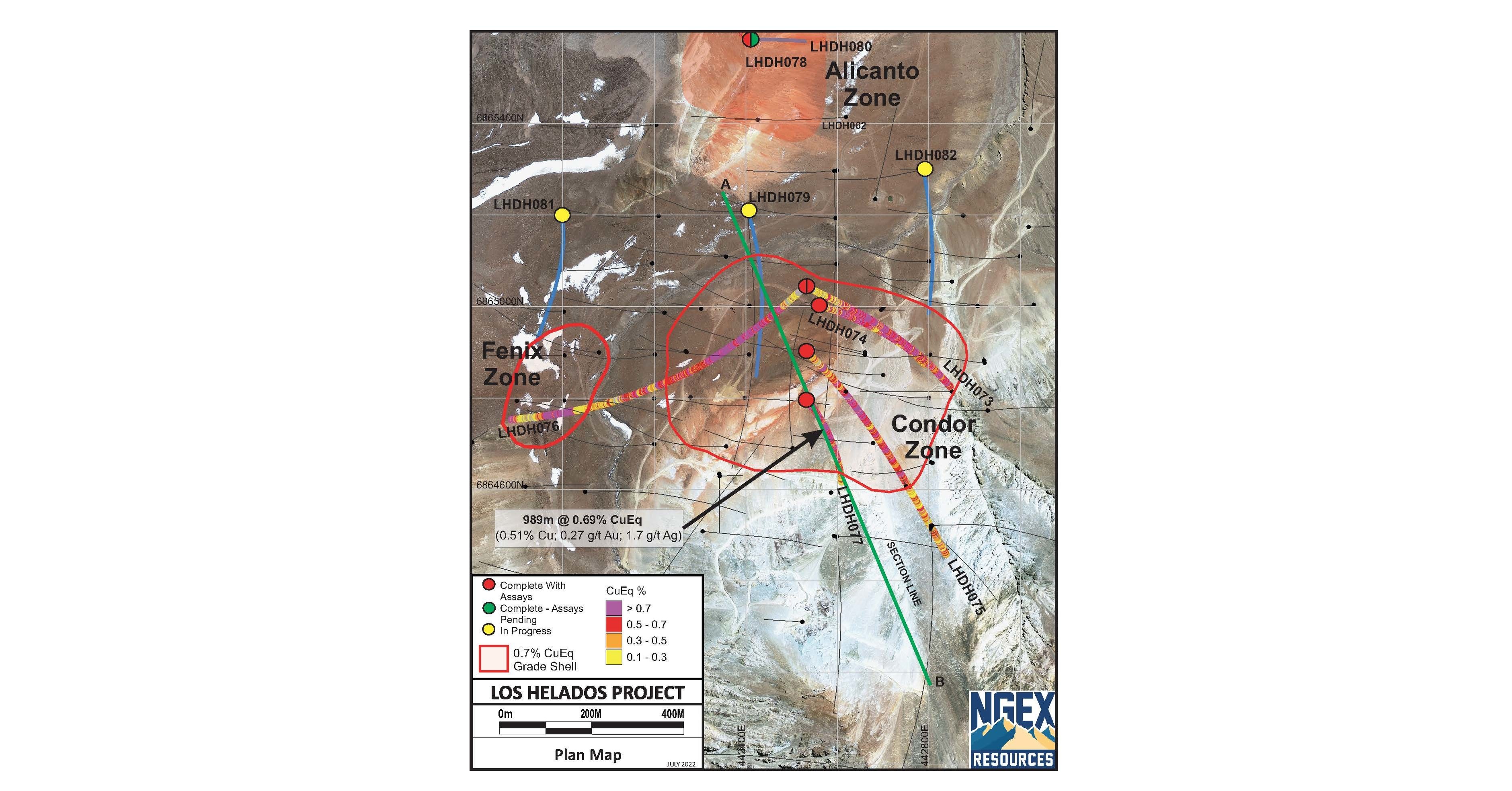 NGEx Minerals Reports 989m at 0.69% CuEq, including 220m at 0.95% CuEq ...
