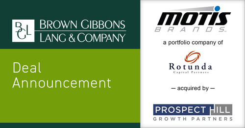 BGL Announces the Sale of MOTIS Brands