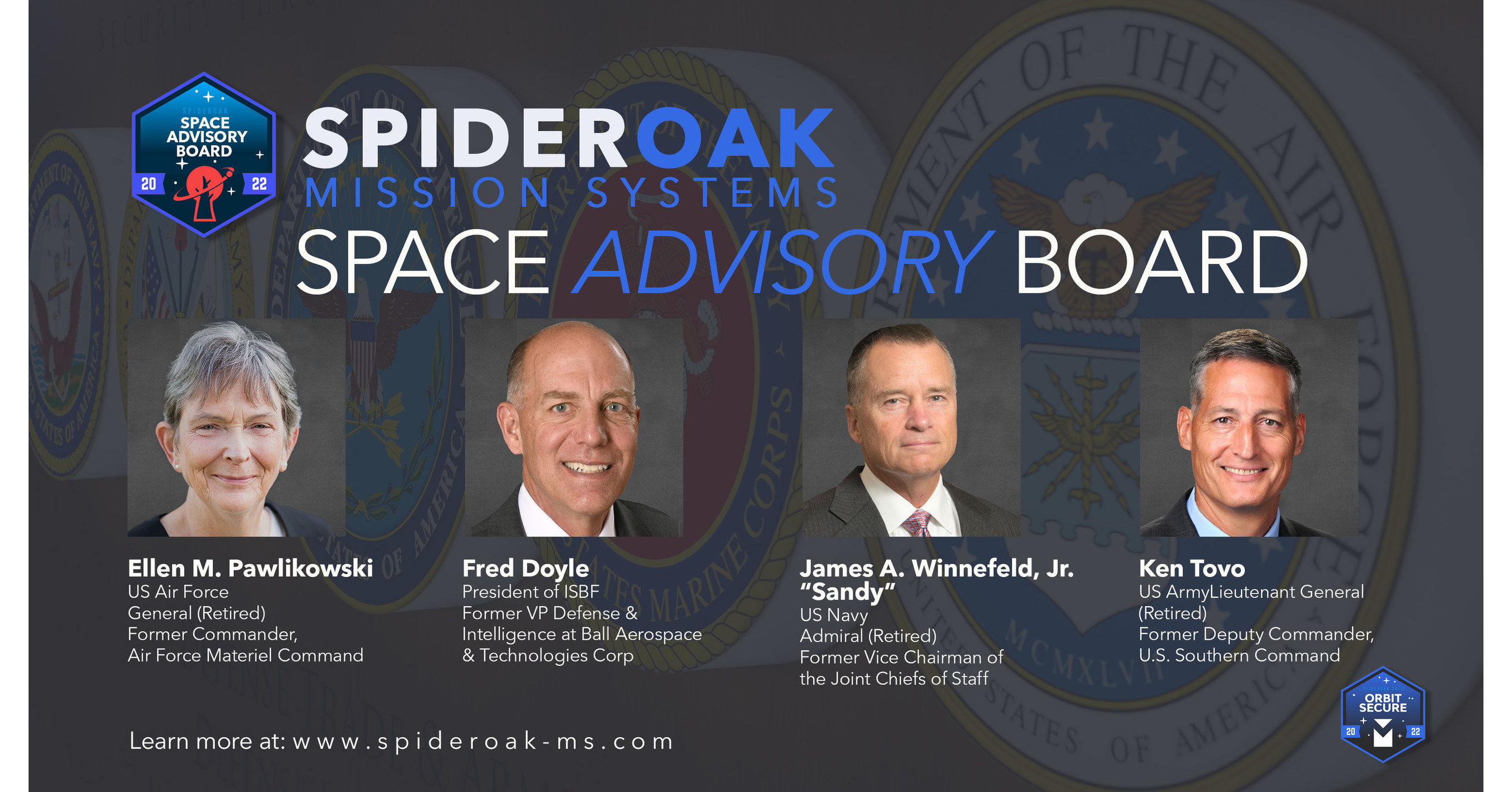 SpiderOak Creates New Space Advisory Board, Appoints Highly Decorated ...