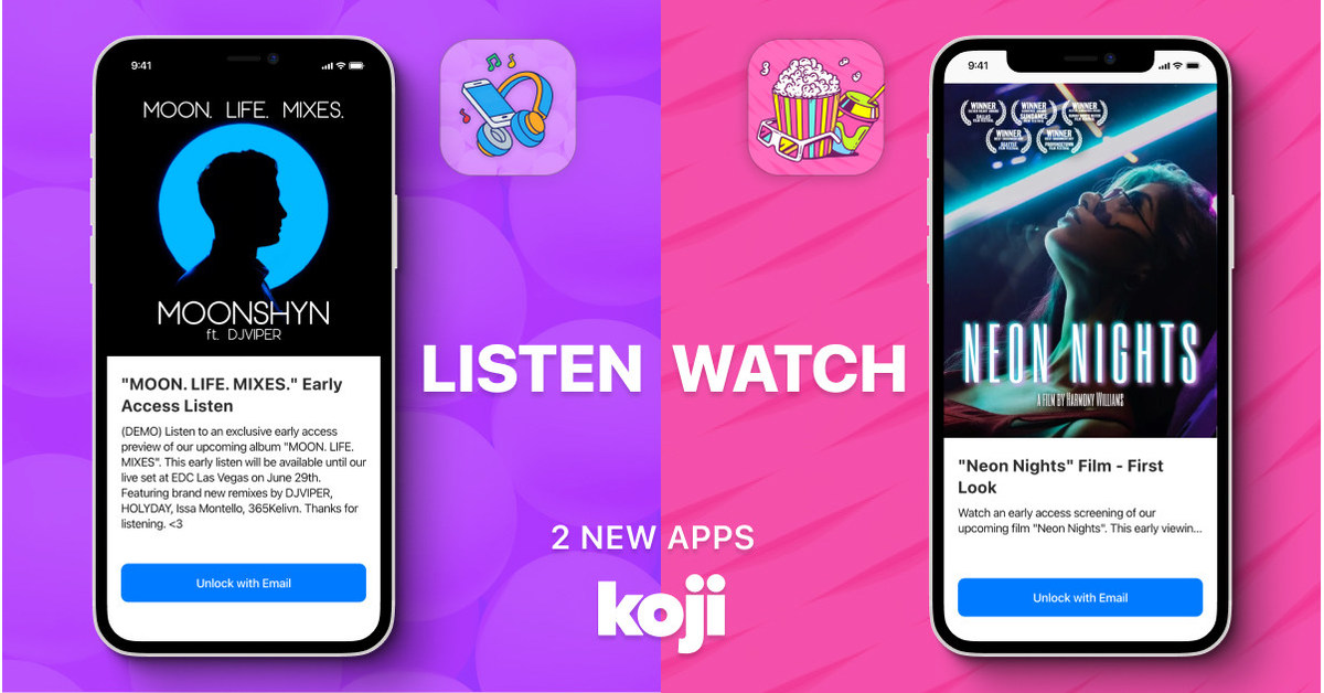 Creator Economy Platform Koji Announces "Watch Party" and "Listening ...