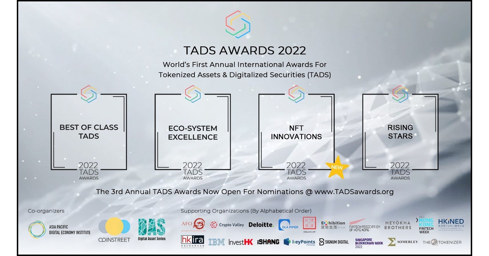 THE 3RD ANNUAL TADS AWARDS NOW OPEN FOR NOMINATIONS WITH NEW NFT AWARD ...
