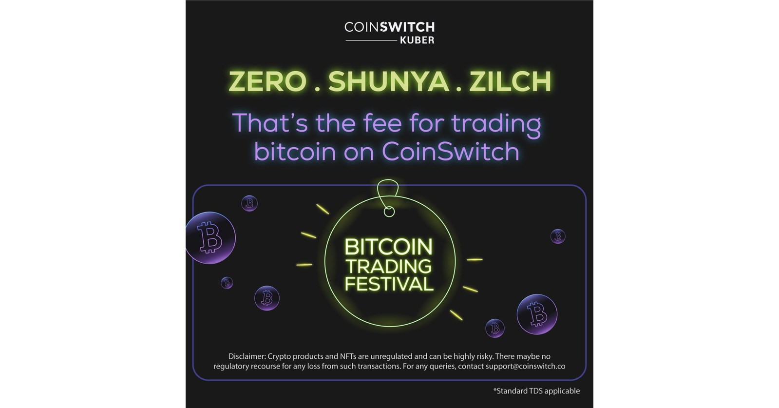 CoinSwitch announces zero-fee Bitcoin Trading Fest