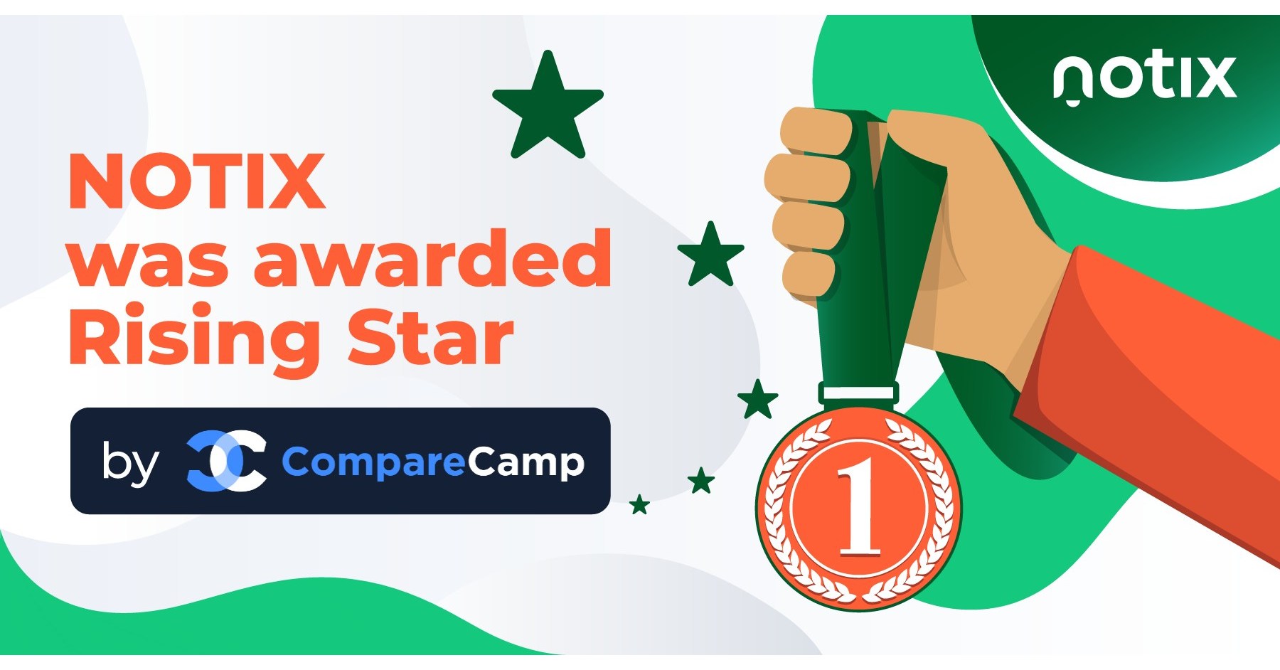 Notix Receives Rising Star Award from CompareCamp
