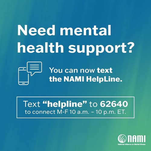 NAMI HelpLine Launches a New, Nationwide Texting Support Option
