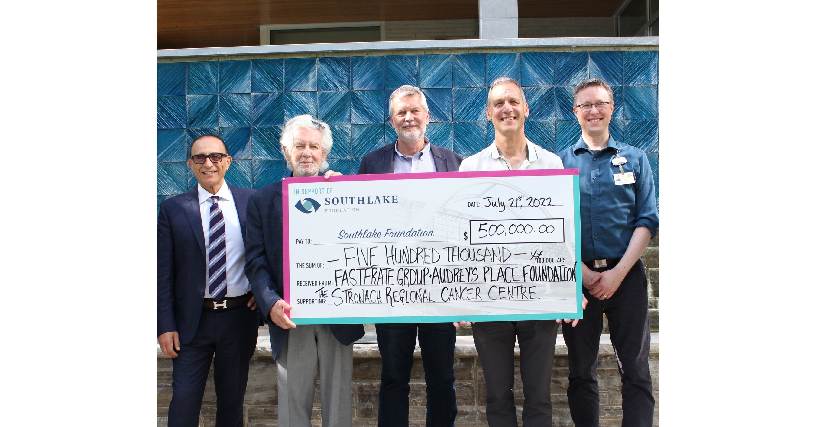 FASTFRATE GROUP AND AUDREY'S PLACE COMMITS TO DONATING $500,000 TO ...