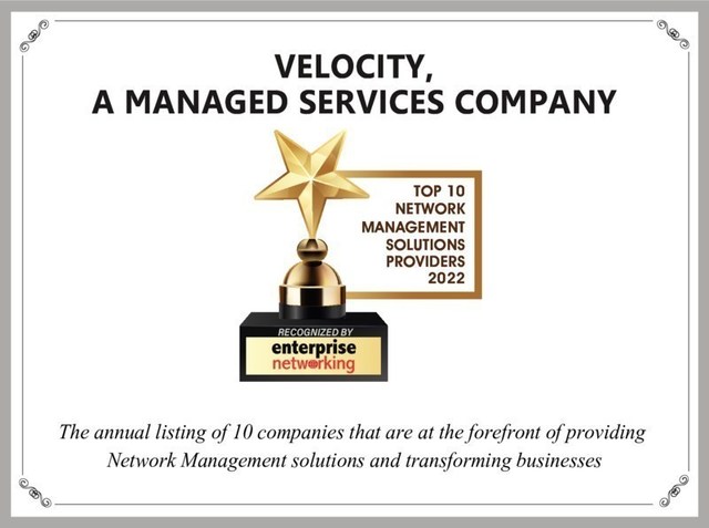 Enterprise Networking Magazine Names Velocity One of the Top 10 Network ...