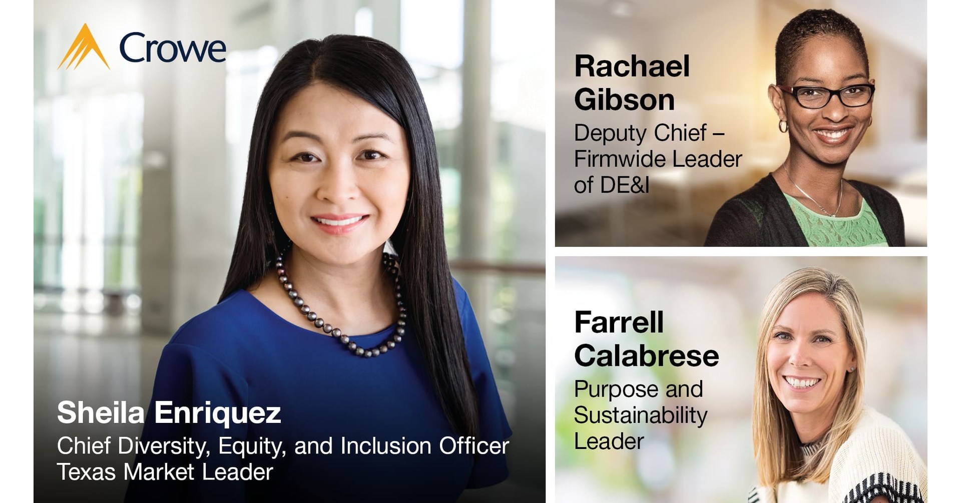 CROWE LLP APPOINTS SHEILA ENRIQUEZ CHIEF DIVERSITY, EQUITY & INCLUSION ...