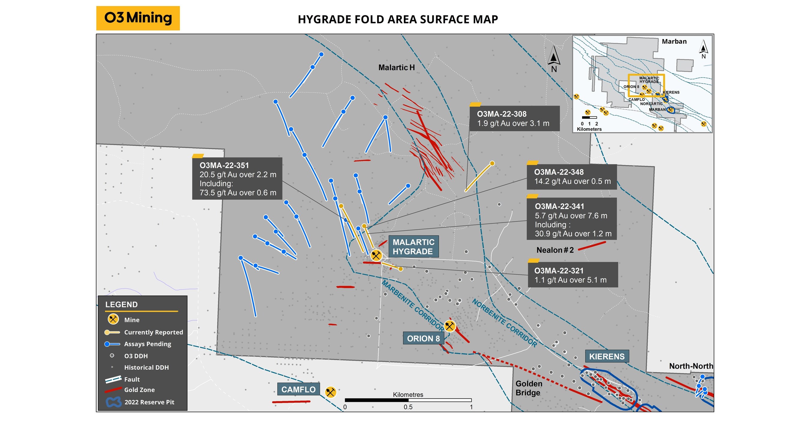 O3 Mining Intersects 20.5 g/t Au over 2.2 Metres Including 73.5 g/t Au ...