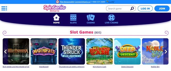 SPIN GENIE LAUNCHES ONLINE CASINO IN ONTARIO
