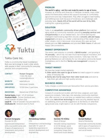 Innovative Family Care Management platform Tuktu launches seed raise ...