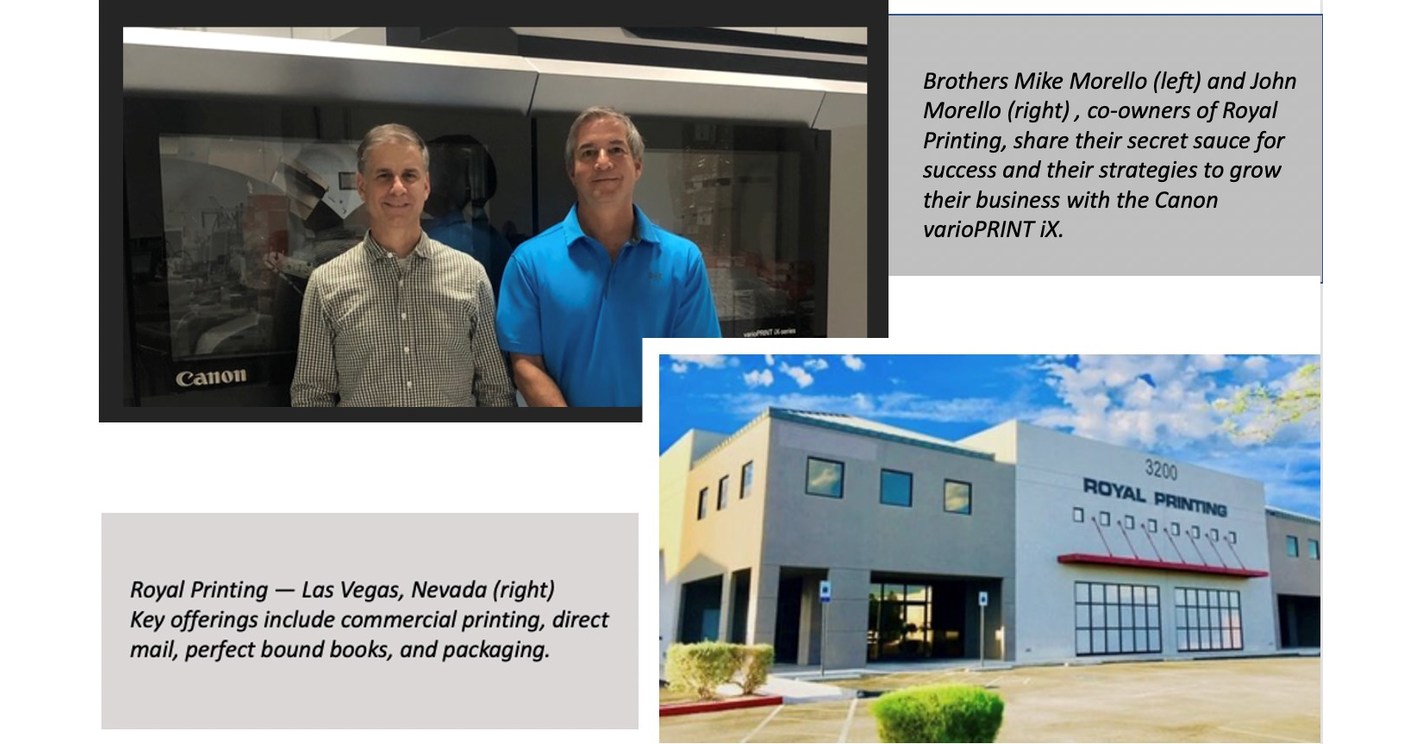 Royal Printing adds Canon varioPRINT iX sheetfed color inkjet press to ...