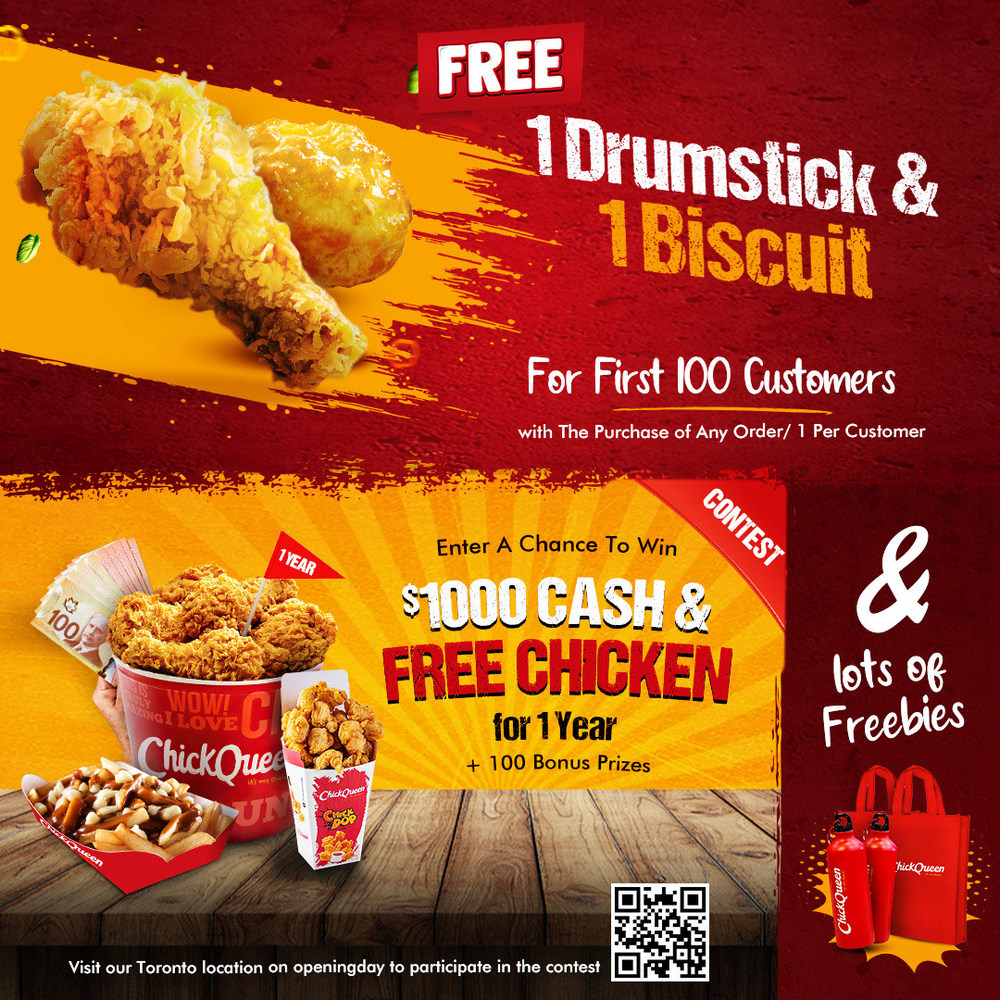 Toronto's first ChickQueen celebrates opening day with FREE giveaways