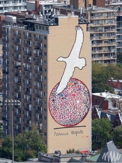 MONUMENTAL MURAL DEDICATION IN DOWNTOWN MONTREAL MAGNETIC ART : BY MARC ...