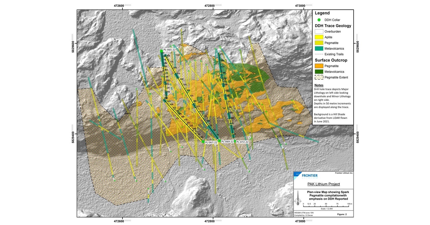 FRONTIER INTERSECTS 326.6M OF PEGMATITE AVERAGING 1.92% Li2O, INCLUDING ...