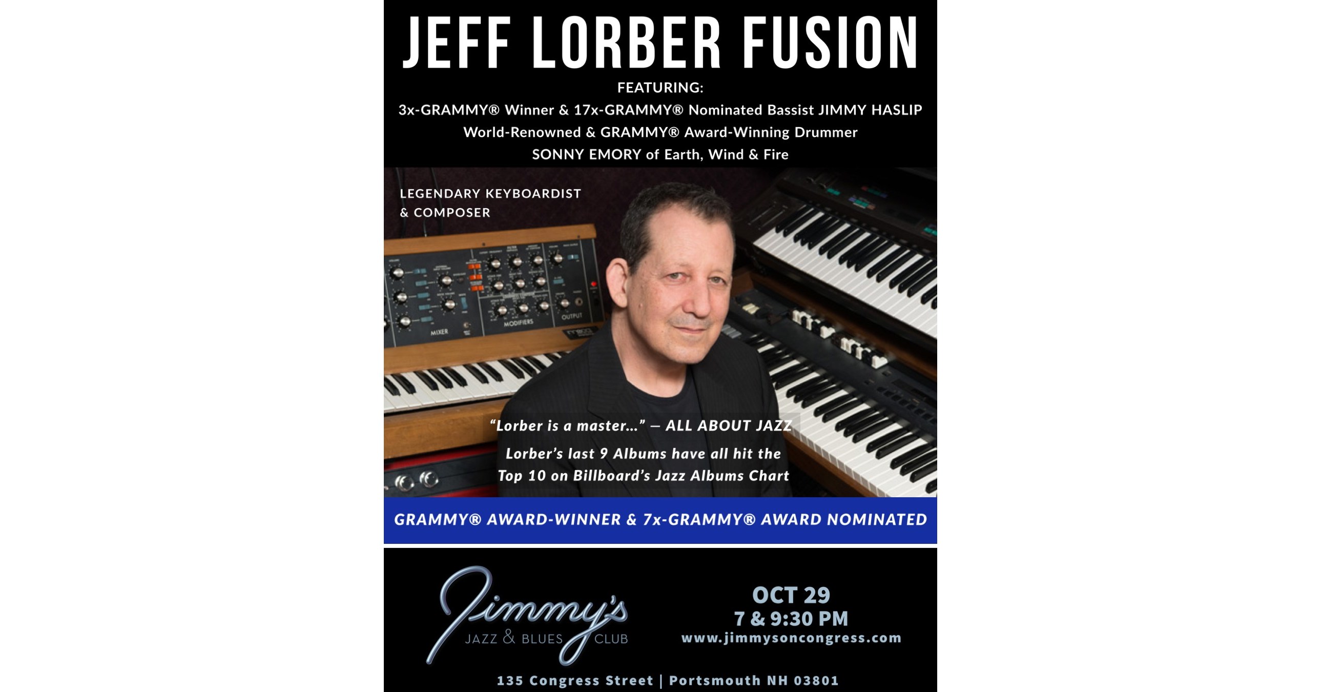 Jimmy's Jazz & Blues Club Features GRAMMY® Award-Winner & 7x-GRAMMY ...