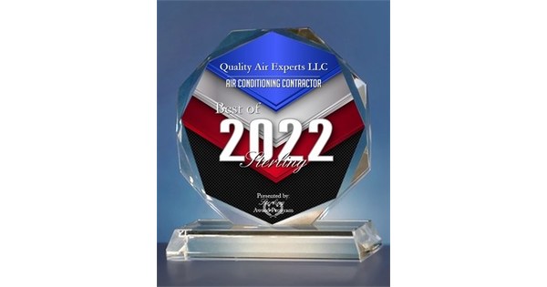 Quality Air Experts LLC Receives 2022 Best of Sterling Award