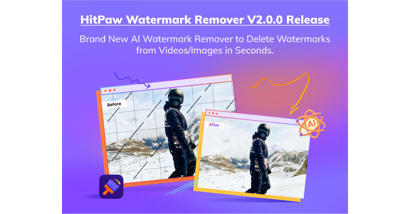 The New User Interface of HitPaw Watermark Remover V2.0.0 Provides a ...