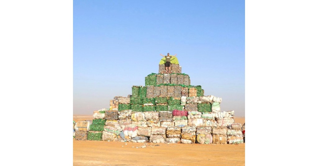 The World's Largest Plastic Waste Pyramid Has Landed in the Egyptian Desert
