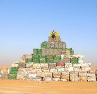 The World's Largest Plastic Waste Pyramid Has Landed in the Egyptian Desert
