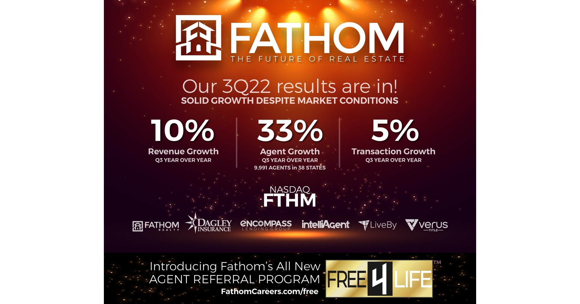 Fathom Holdings Inc. Reports Third Quarter 2022 Financial Results; Enhances Agent Referral ...